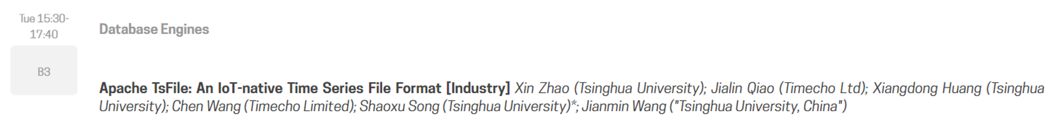 IoTDB 在顶级会议 VLDB 2024：四篇最新论文入选，特邀做 TPC 报告与讨论会！-天谋科技IoTDB