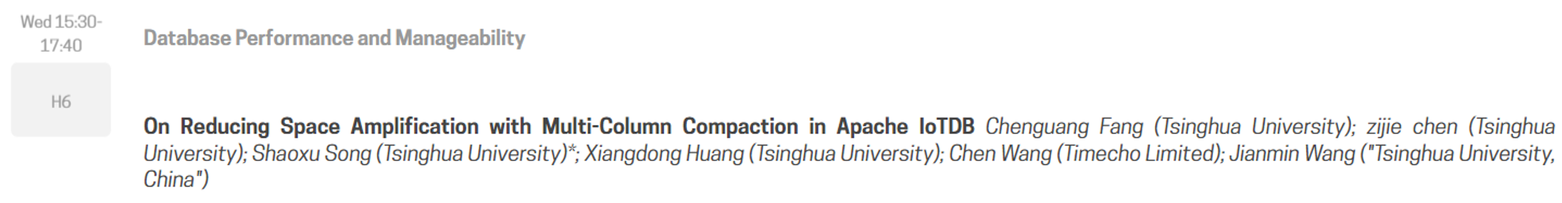IoTDB 在顶级会议 VLDB 2024：四篇最新论文入选，特邀做 TPC 报告与讨论会！-天谋科技IoTDB